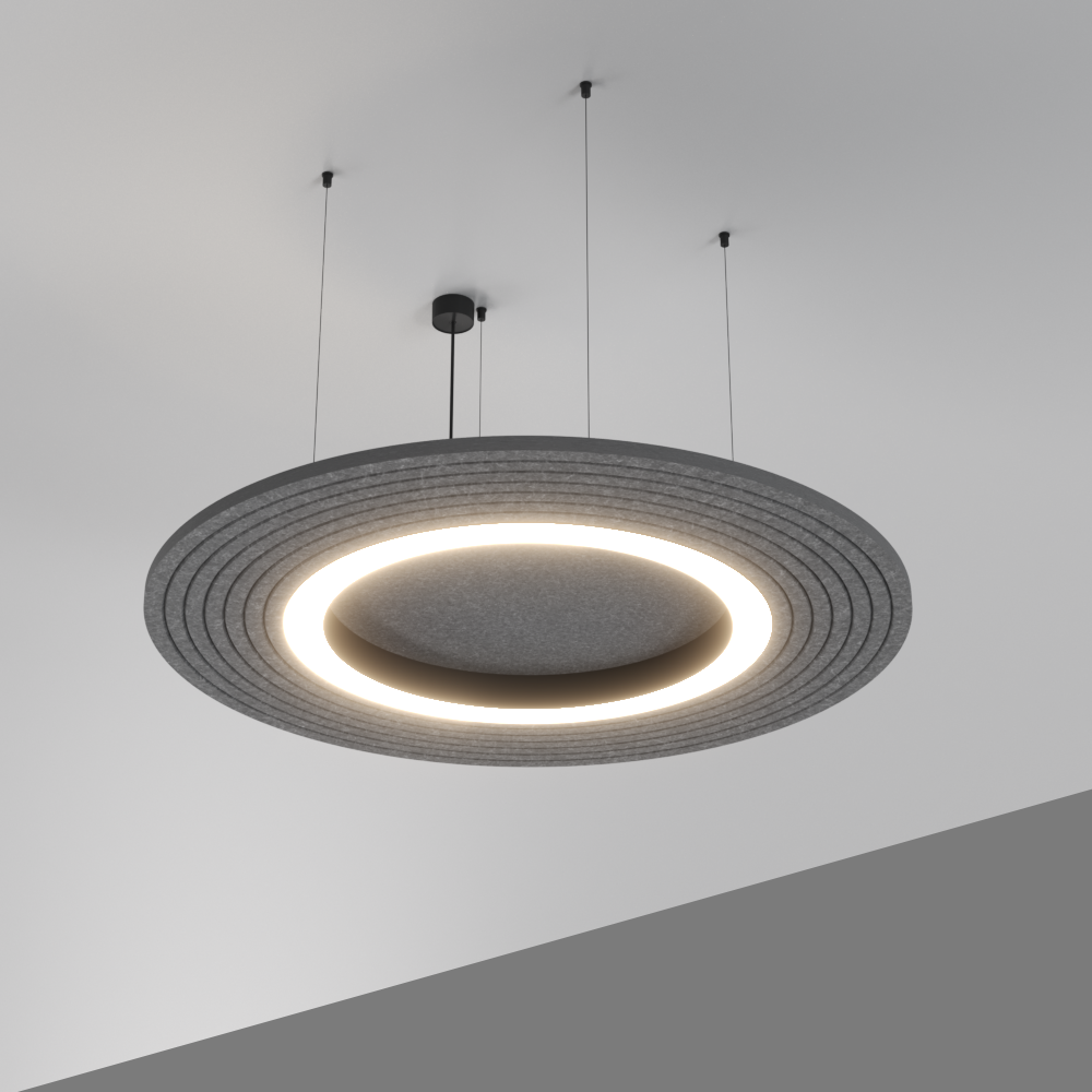 ORBIS PRO - Round LED pendant luminaire with acoustics | PROLICHT